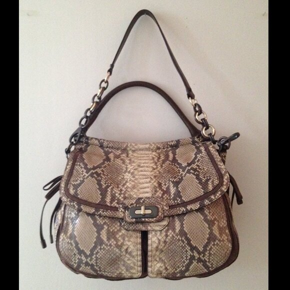 Coach | Bags | Coach Chelsea Flagship Embossed Python Dowel Flap ...